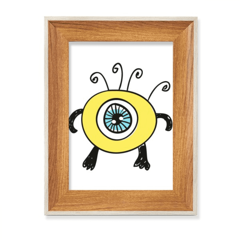 Universe And Alien Yellow Cyclops Desktop Wooden Photo Frame Display ...