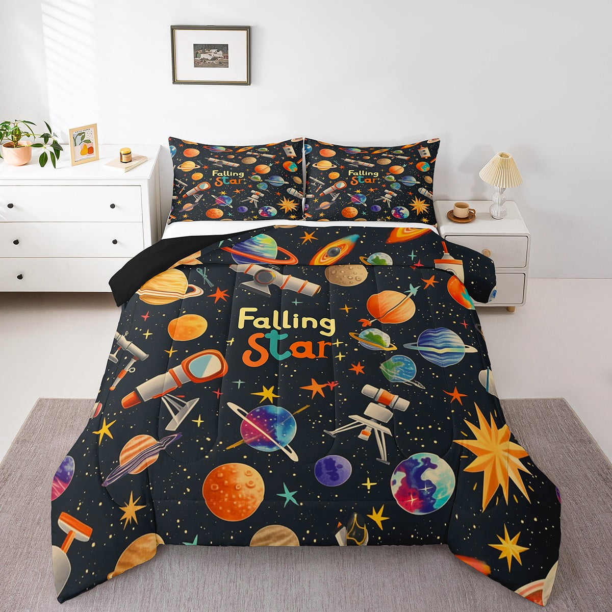 Universe Comforter Set King Size Galaxy Starry Sky Decor Bedding Sets ...