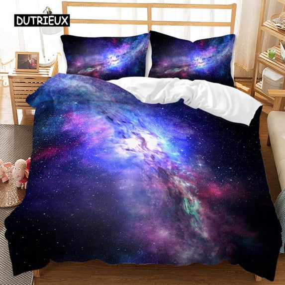 Universe Duvet Cover Galaxy Planet Comforter Cover Universe Outer Space ...