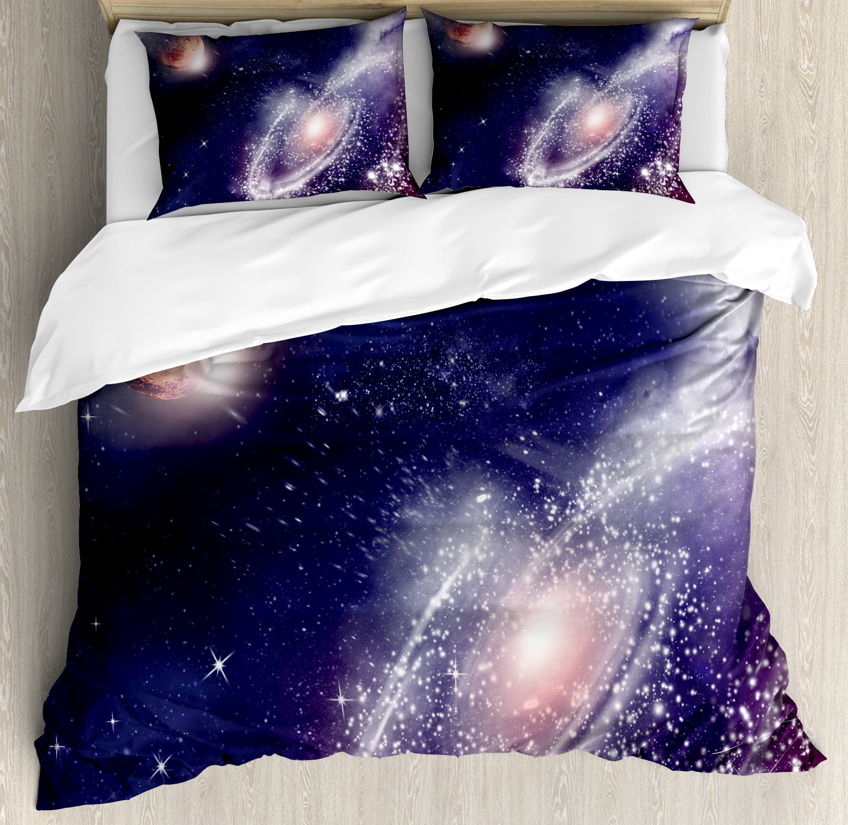 Universe Duvet Cover Set, Nebula and Planet Cosmic Galactic Outer Space ...