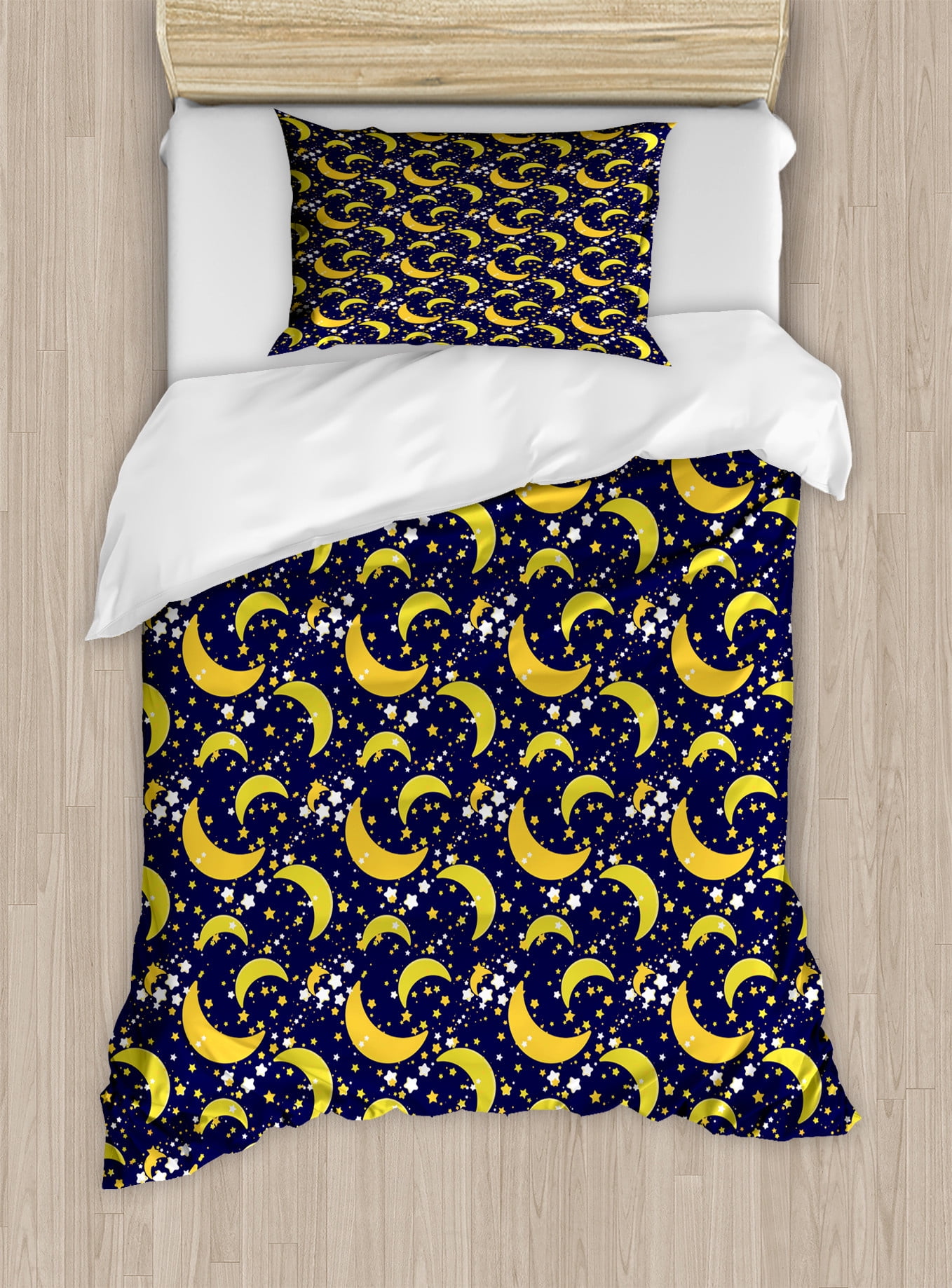 Universe Duvet Cover Set, Repetitive Stars and Crescent Cosmic Space ...