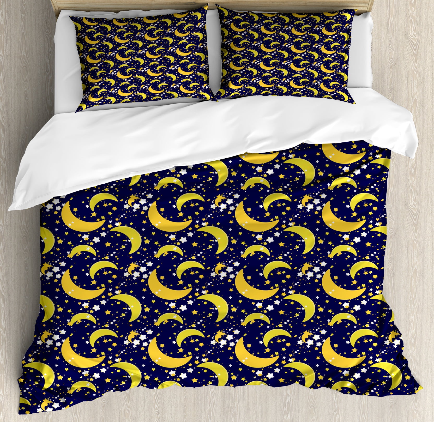 Universe Duvet Cover Set, Repetitive Stars and Crescent Cosmic Space ...
