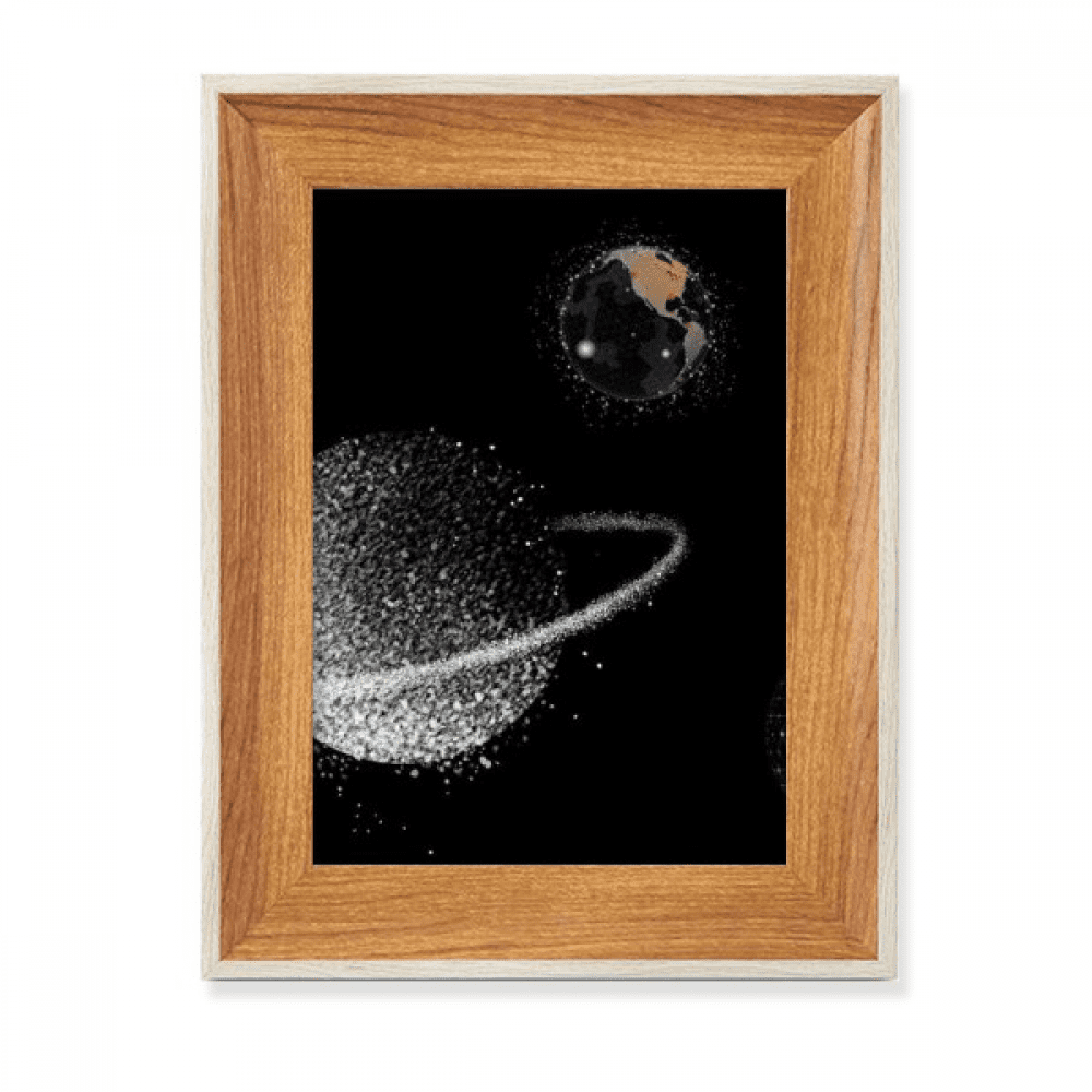 Universe Earth Nebulae White Desktop Wooden Photo Frame Display Picture ...