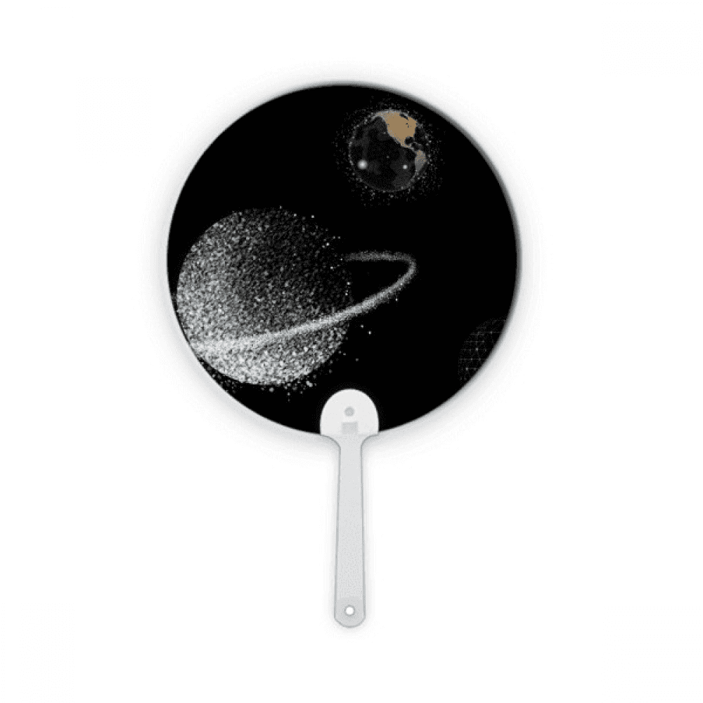 Universe Earth Nebulae White Plastic Round Handheld Fan Decorations ...
