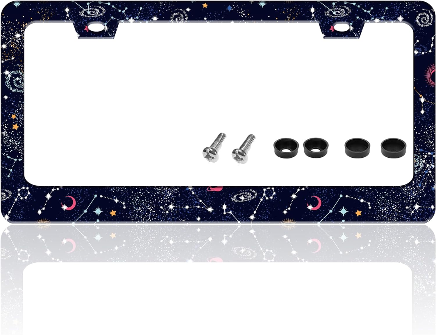 Universe Galaxy License Plate Frame Starry Sky License Plate Holder ...