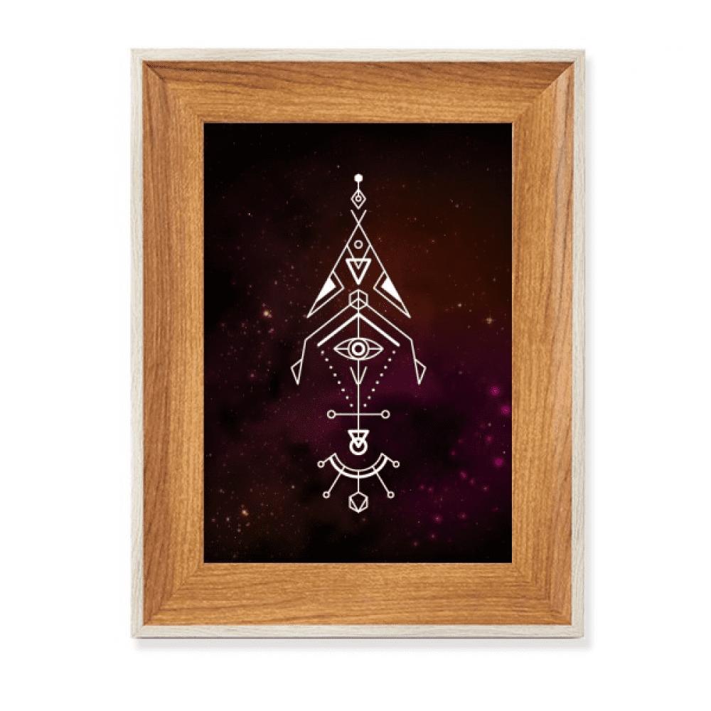 Universe Geometry Alien Totem Desktop Wooden Photo Frame Display ...