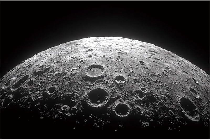 Universe Outer Space Astronomical Moonscape Backdrop Moon Surface Lunar ...