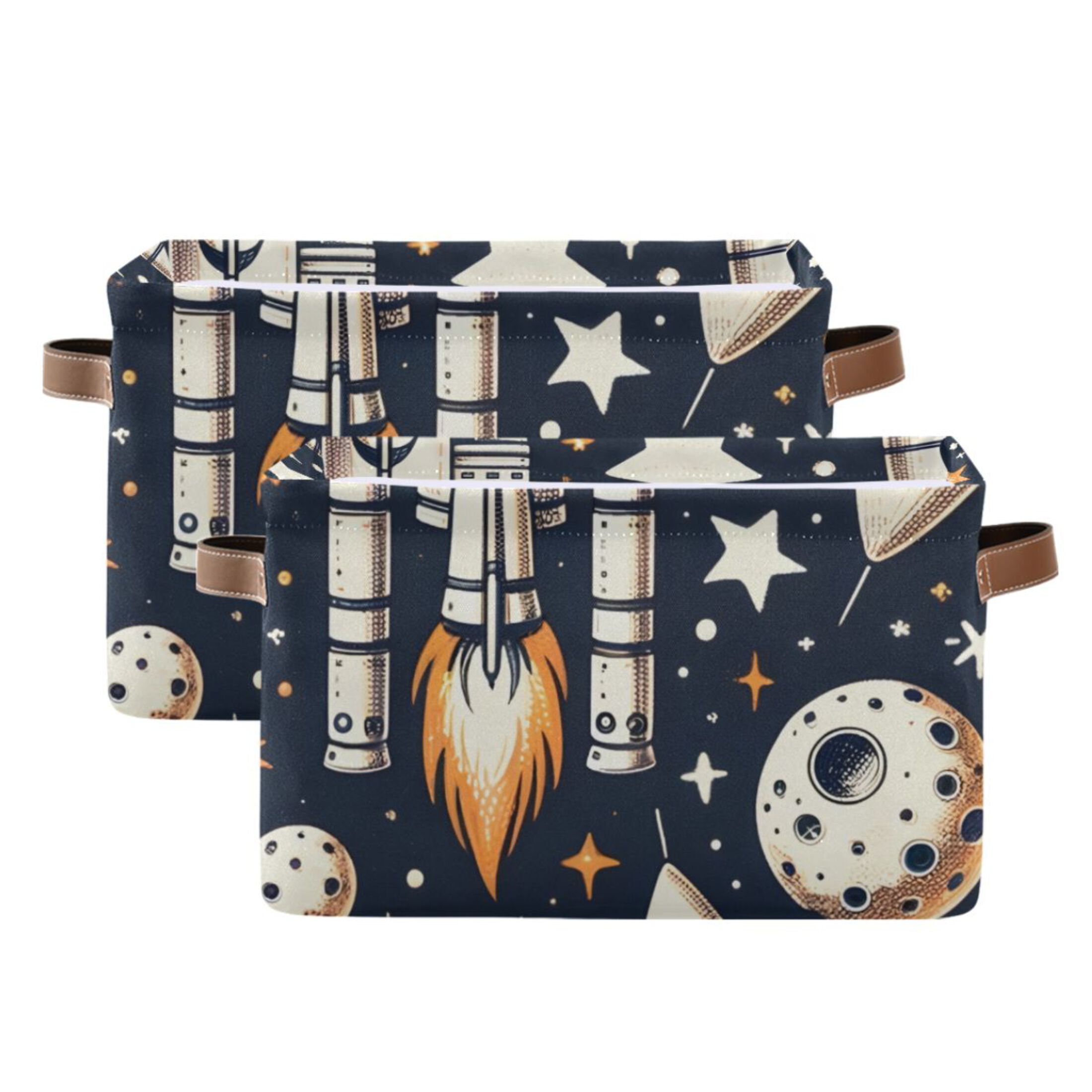 Universe Outer Space Rocket Storage Basket Large Foldable Storage Bin ...