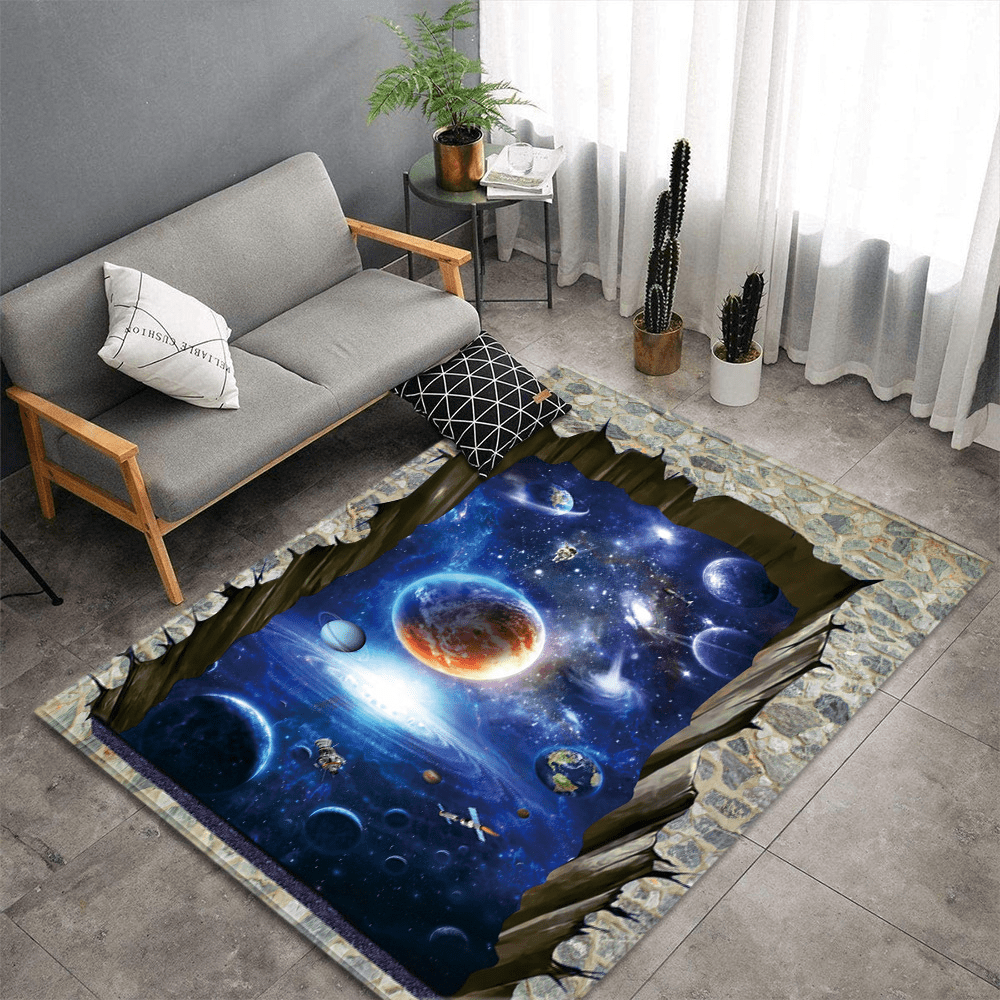 Universe Planets 3D Carpets for Living Room Bedroom Area Rugs Boys Room ...