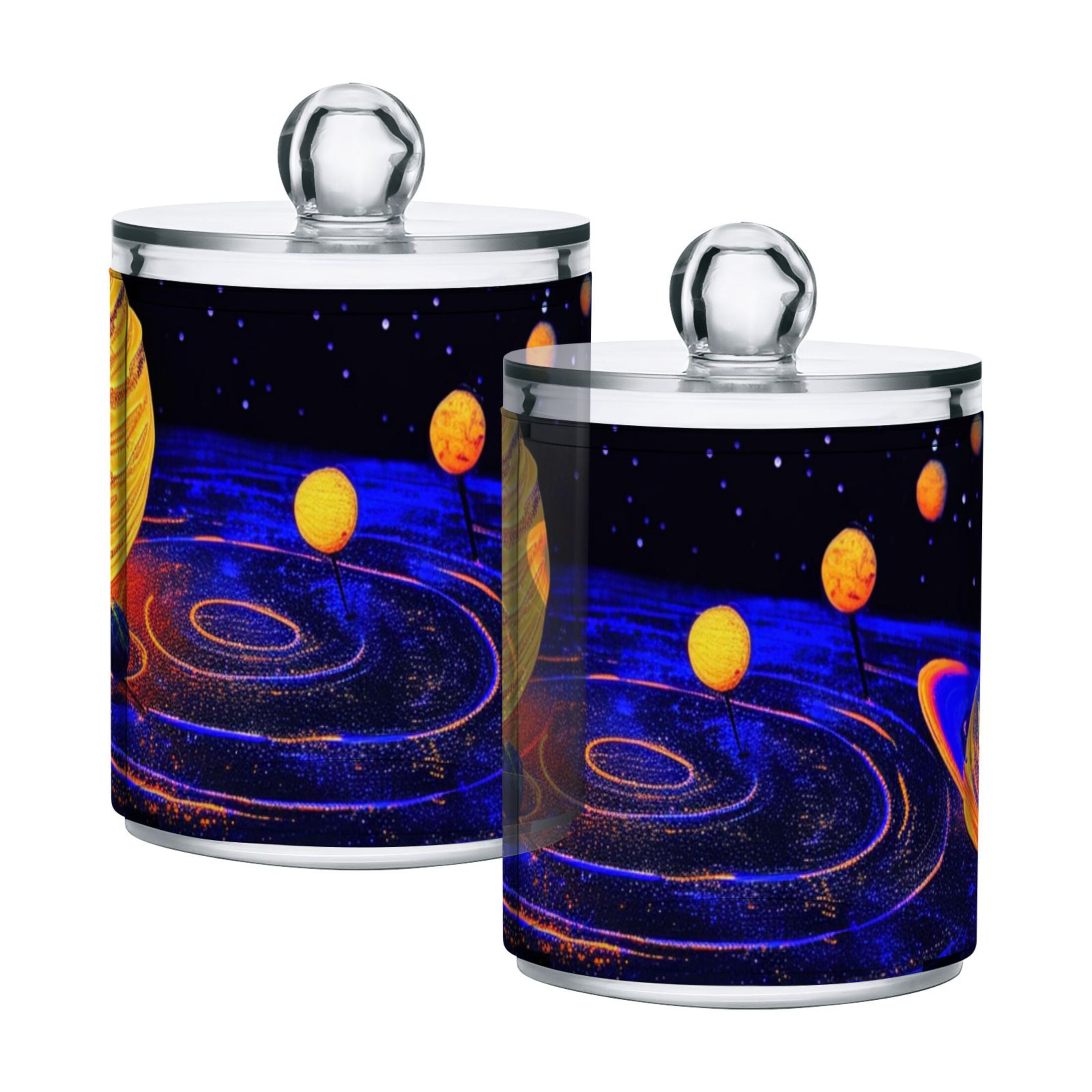Universe Planets Shining Stars Translucent Plastic Cans Storage ...