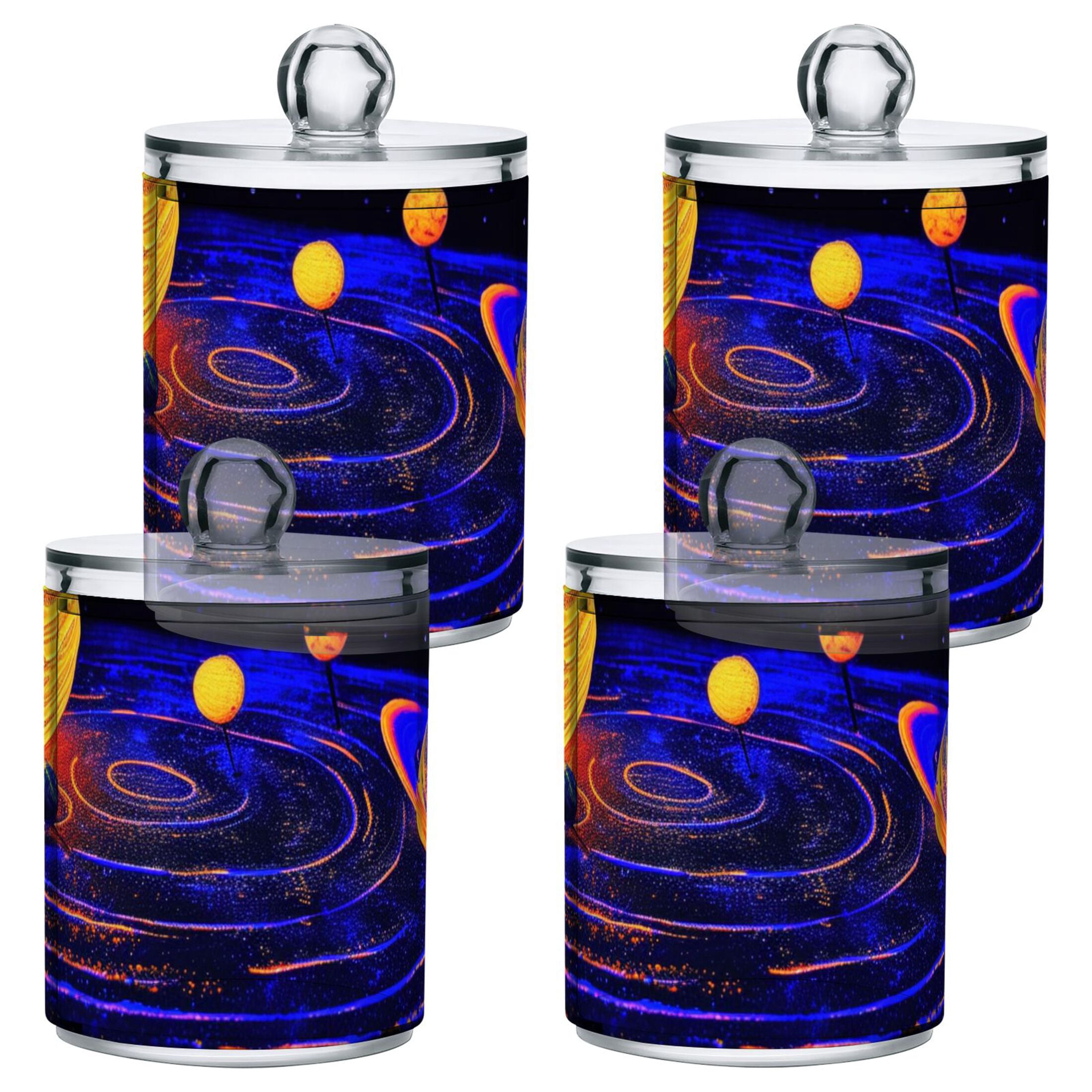 Universe Planets Shining Stars Translucent Plastic Cans Storage ...