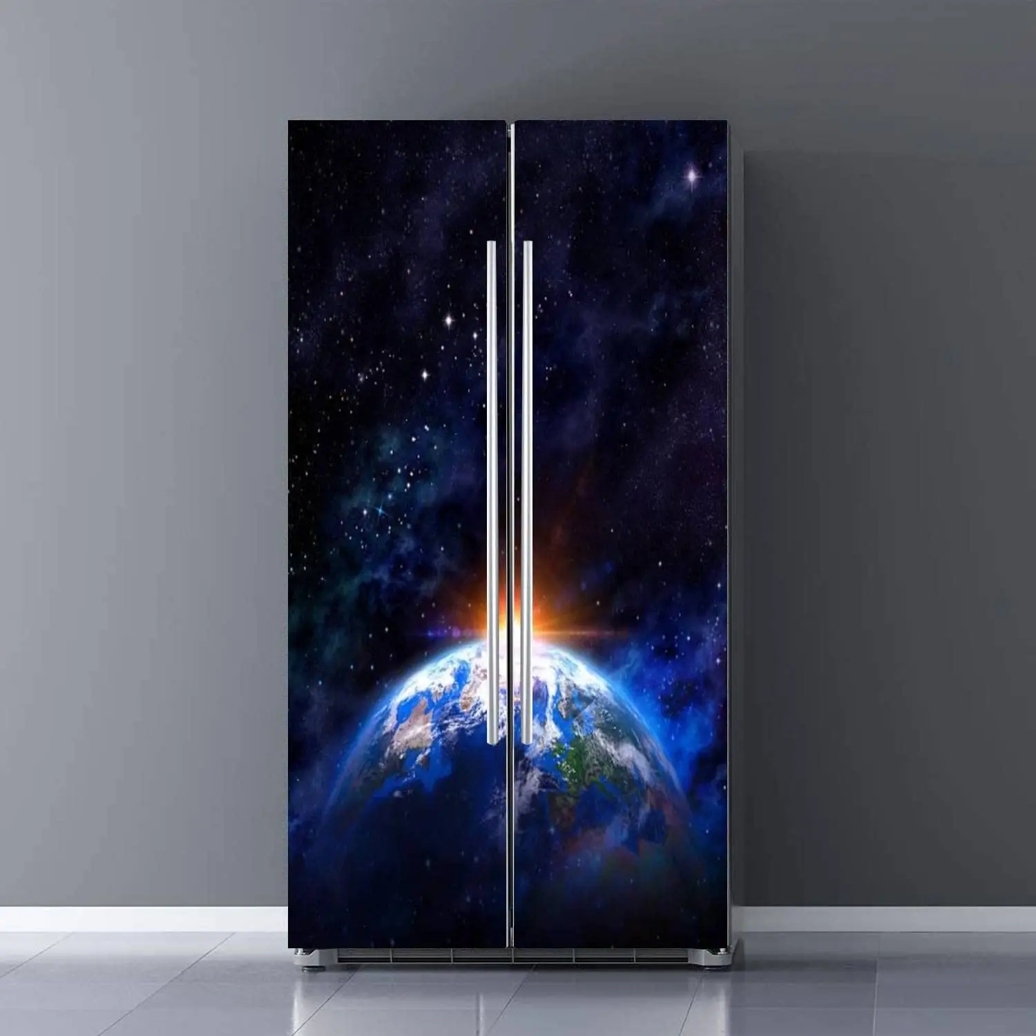 Universe Refrigerator Wrap Self Adhesive Galaxy Outer Space Fridge ...