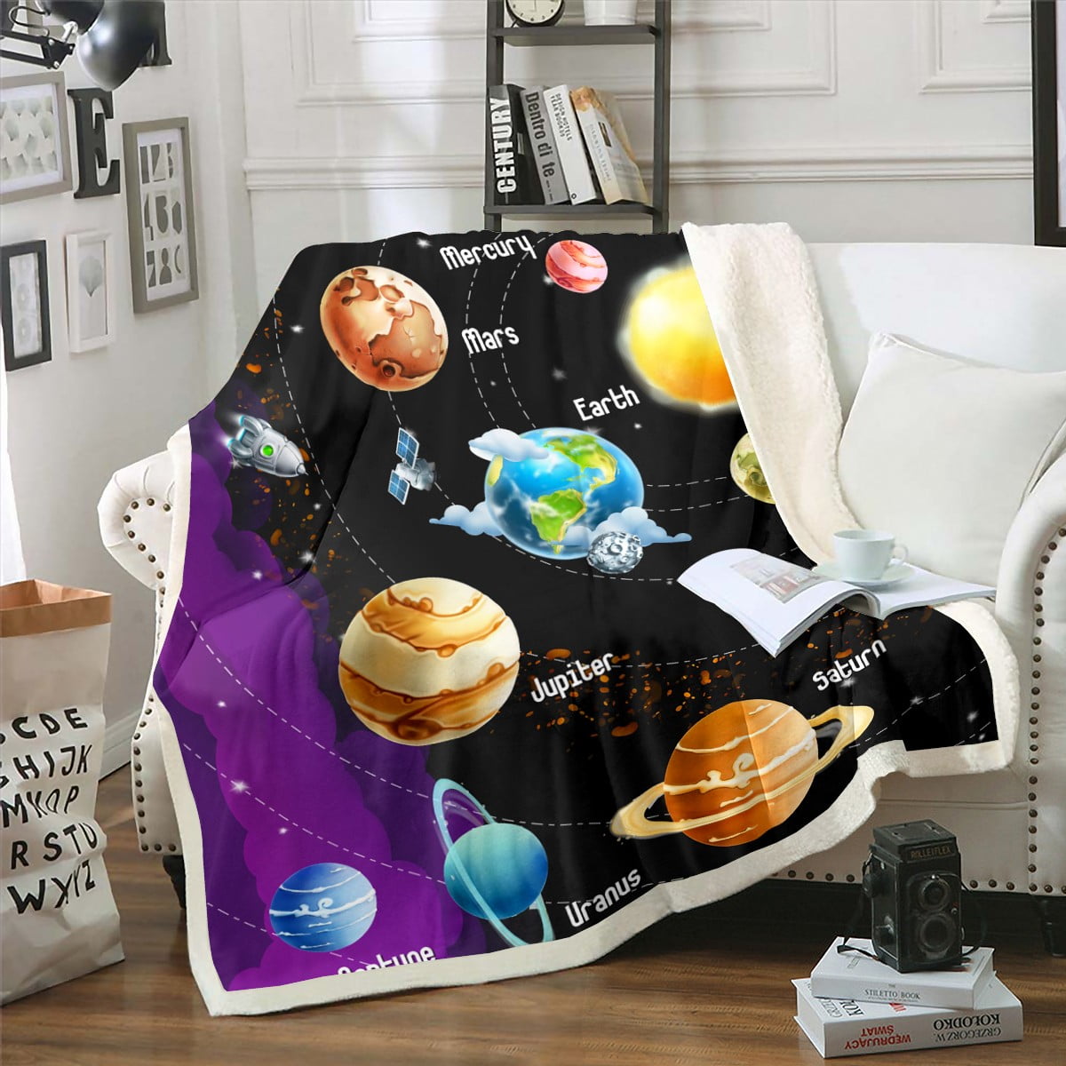 Universe Room Decor Throw Blanket Outer Space Blanket Galaxy Fleece ...