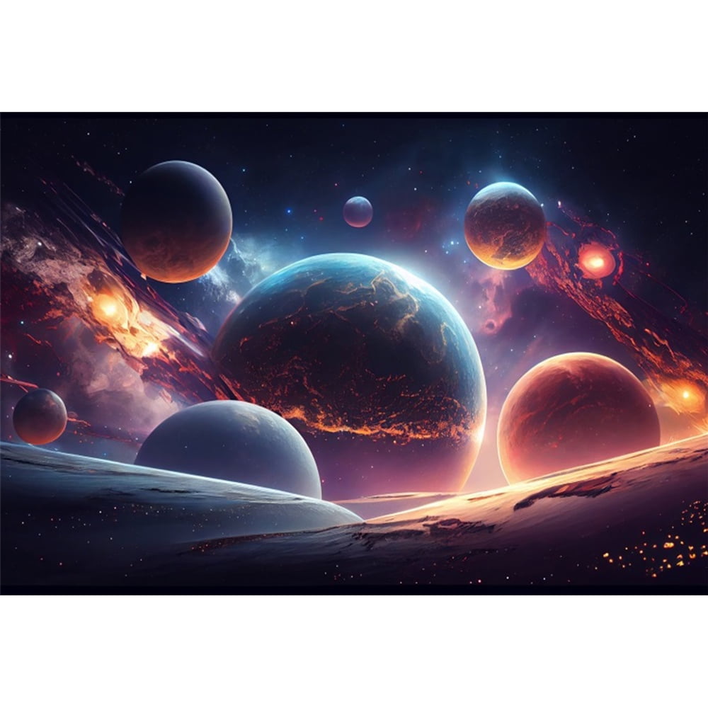 Universe Space Photography Background Galaxy Planets Night Starry Sky ...