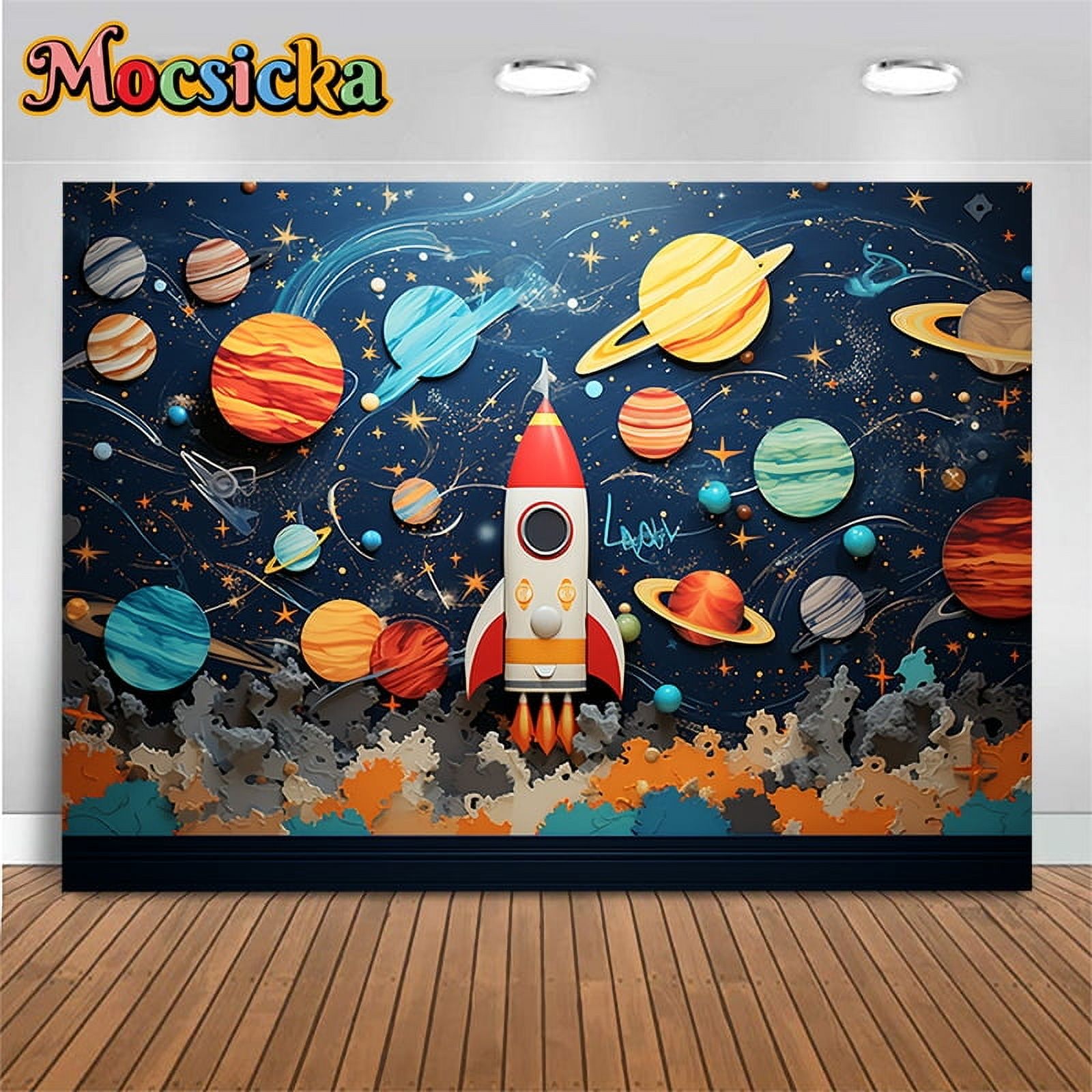 Universe Space Rocket Background Photography Cartoon Spaceship Mars ...