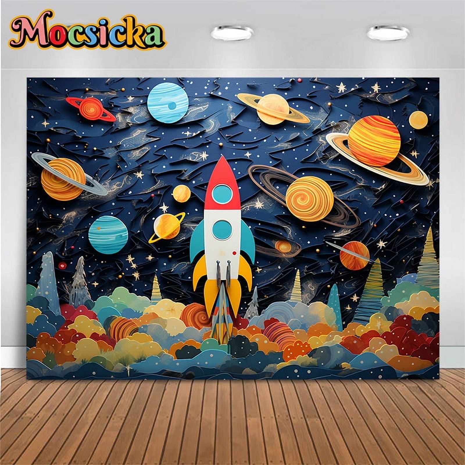 Universe Space Rocket Background Photography Cartoon Spaceship Mars ...