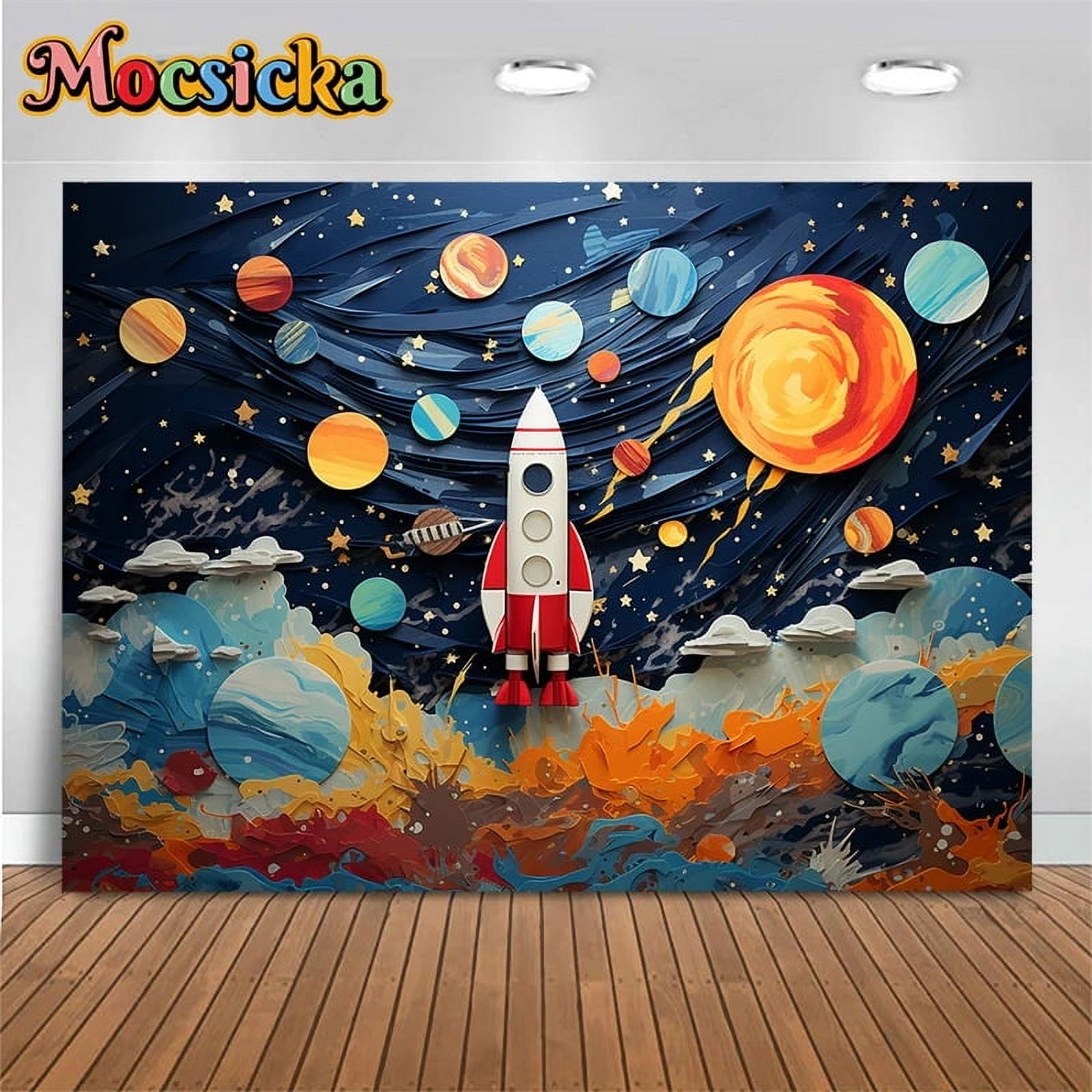 Universe Space Rocket Background Photography Cartoon Spaceship Mars ...