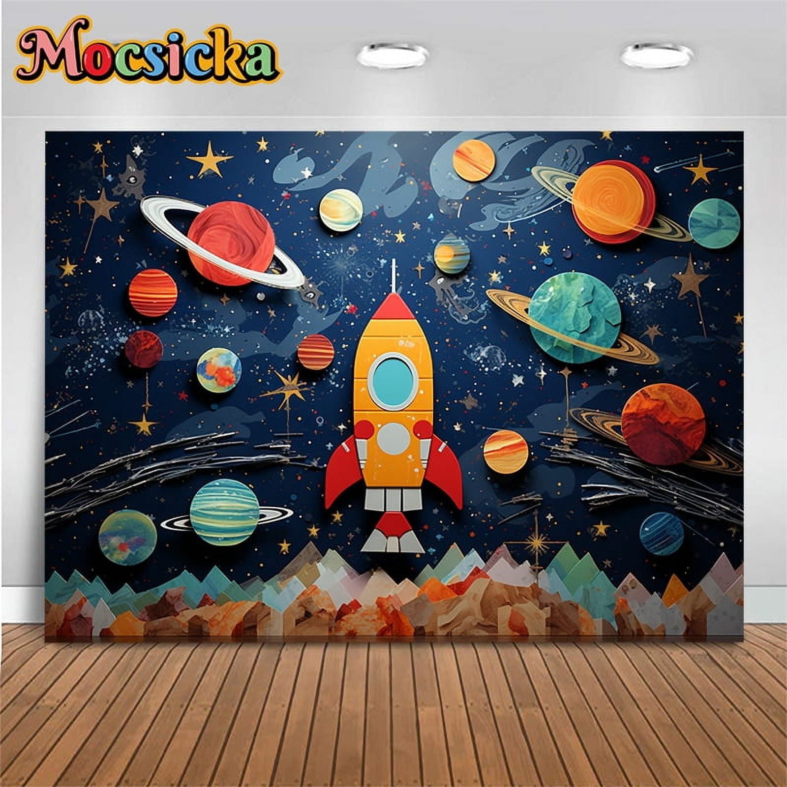 Universe Space Rocket Background Photography Cartoon Spaceship Mars ...