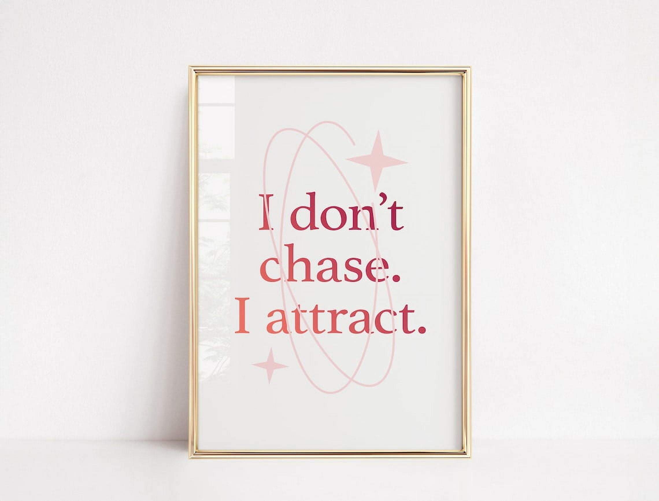 Universe Spiritual, I Don'T Chase I Attract, Spiritual Art Decor, College Dorm Minimalistic ...