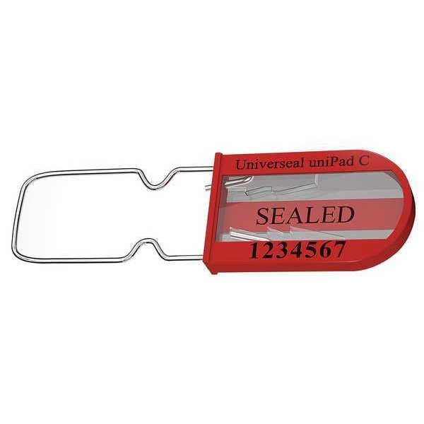 Universeal Padlock Seal 3-1/4" x 3/64", Plastic, Red, Pk50 UPAD-C RED50 ...