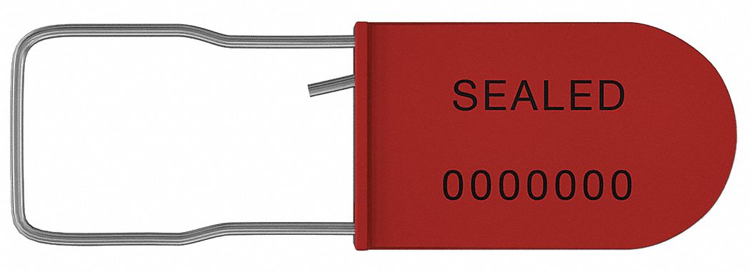 Universeal Padlock Seals,Red,Plastic,PK50 UPAD-S RED50 - Walmart.com