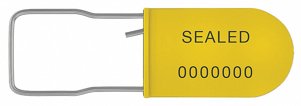 Universeal Padlock Seals,Yellow,Plastic,PK50 UPAD-S YELLOW50 - Walmart.com