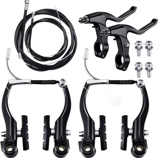 Universial Bike Brake Set Front Rear MTB Brake BMX Bike + Cables Lever ...