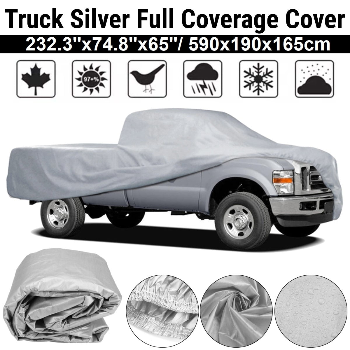 Universial Car Truck Cover Waterproof All Weather for Rain Dust UV ...
