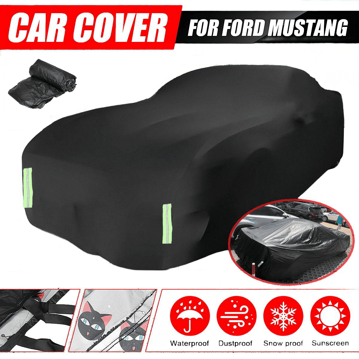 1994-2024 Ford Mustang GT Car Cover, Waterproof, UV Resistant ...