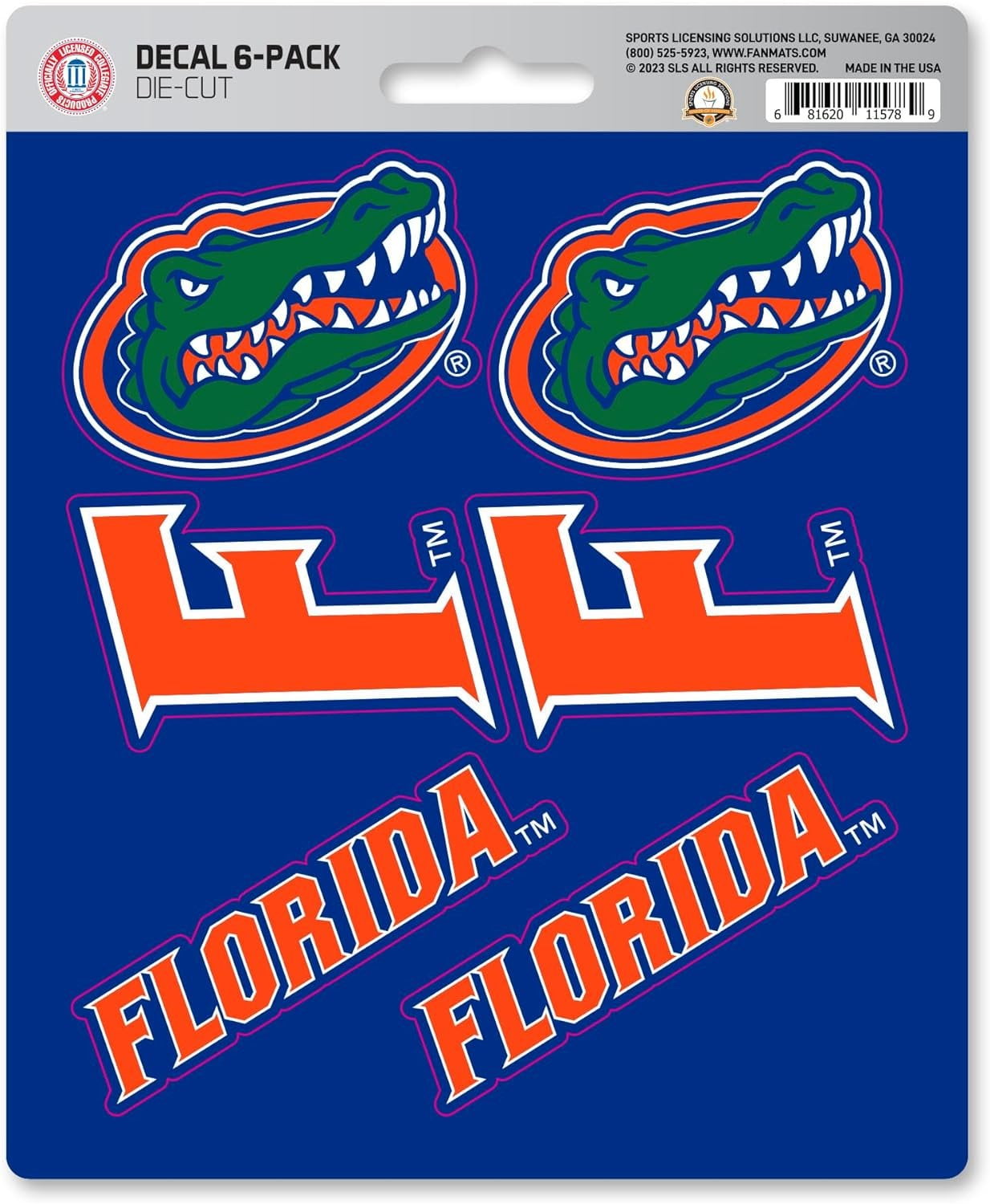 University of Florida Gators 6-Piece Decal Sticker Set, 5x6 Inch Sheet ...