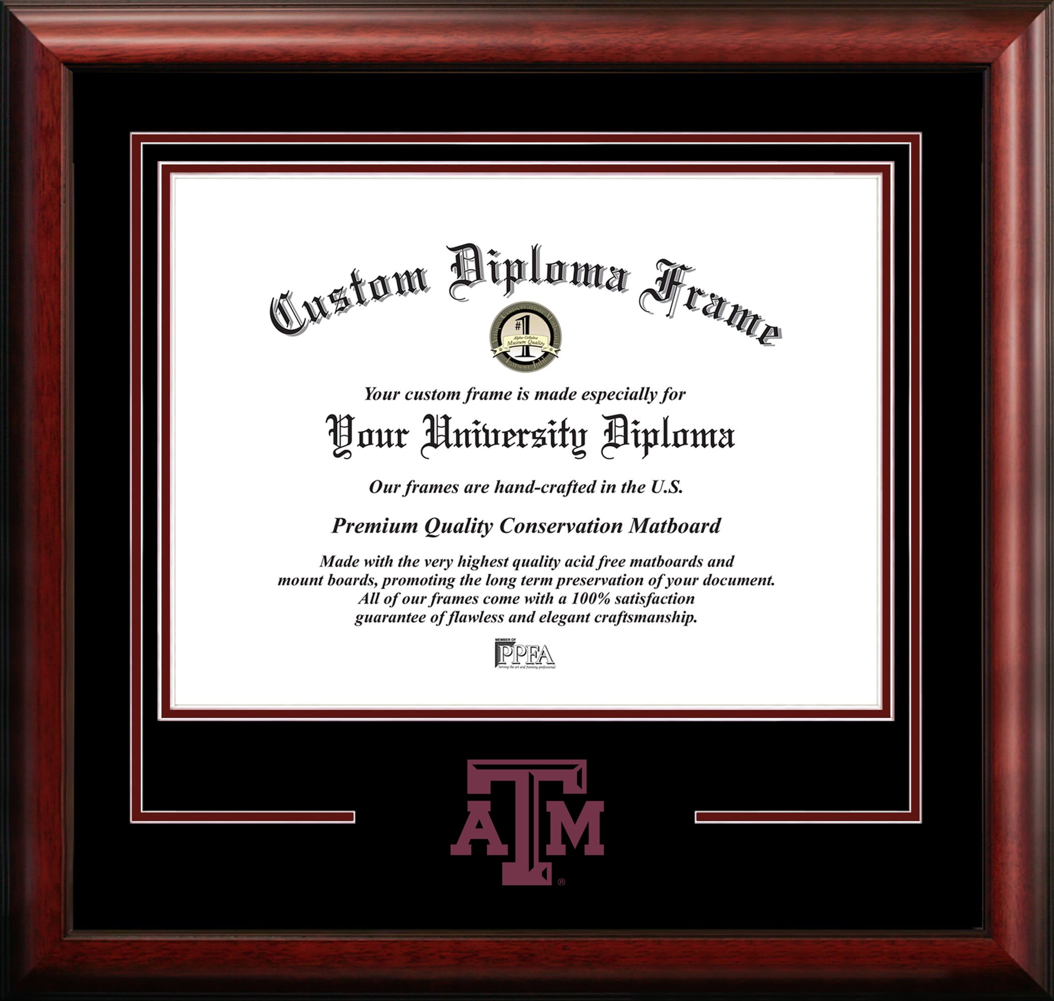 University Frames Texas A&M Aggies Diploma Frame - 16w x 12.5h ...