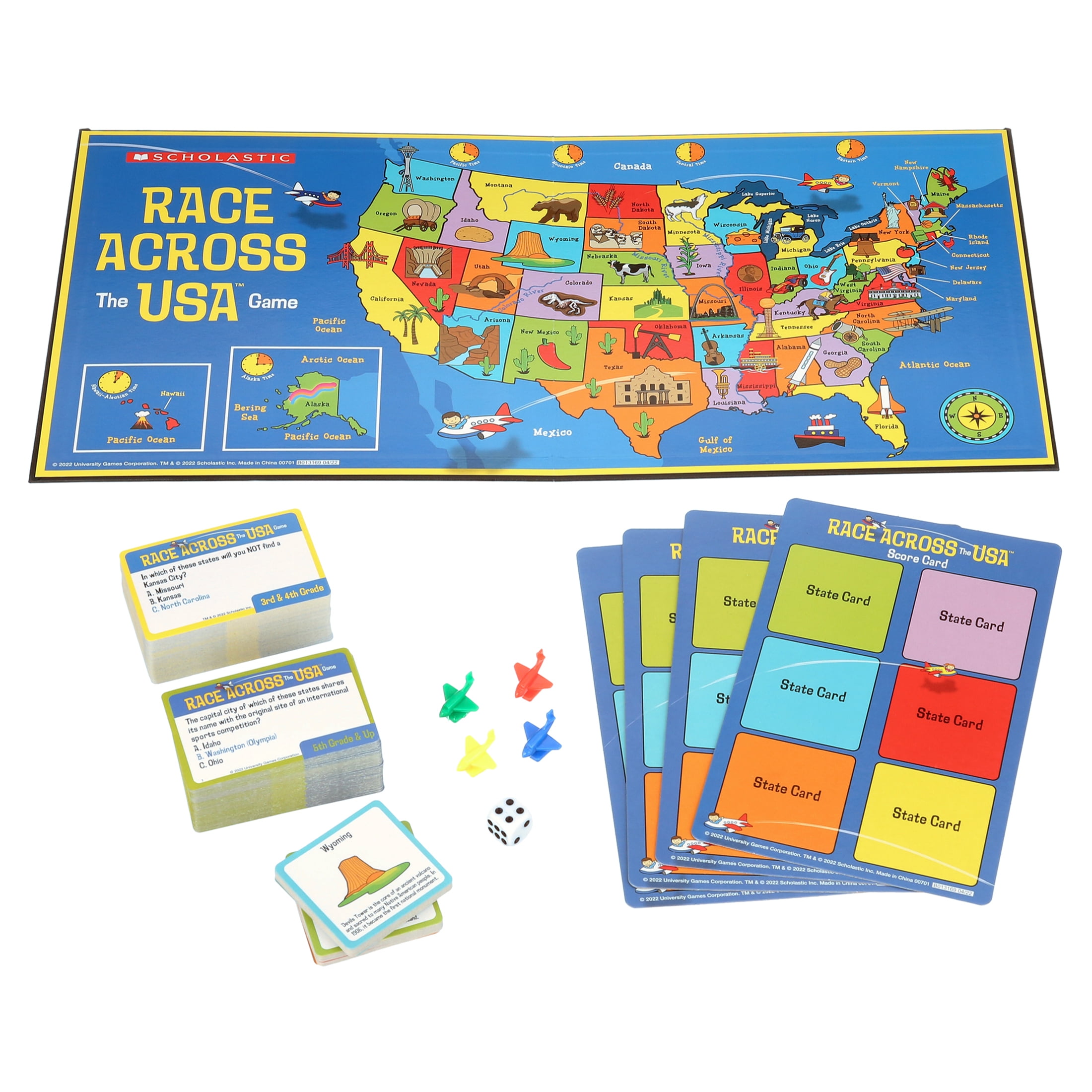 University Games Scholastic Race Across The USA Game - Walmart.com