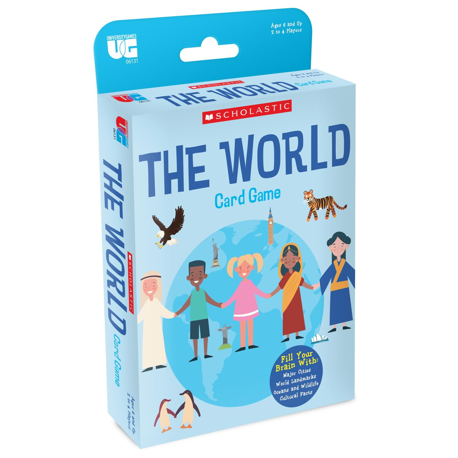 University Games | Scholastic The World Travel Card Game, for 2 or More ...