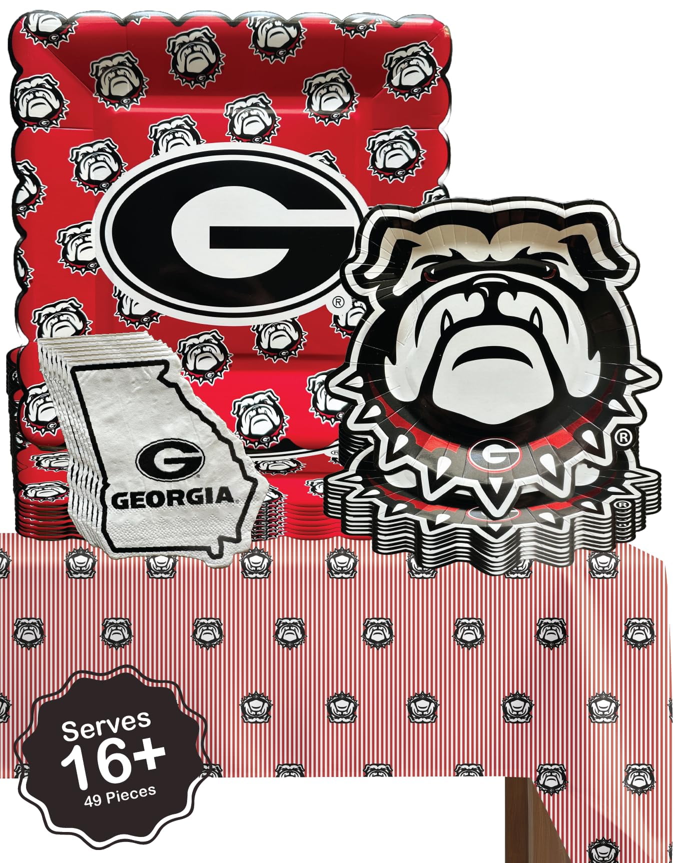 University of Georgia Bulldogs party supplies with UGA plates and ...