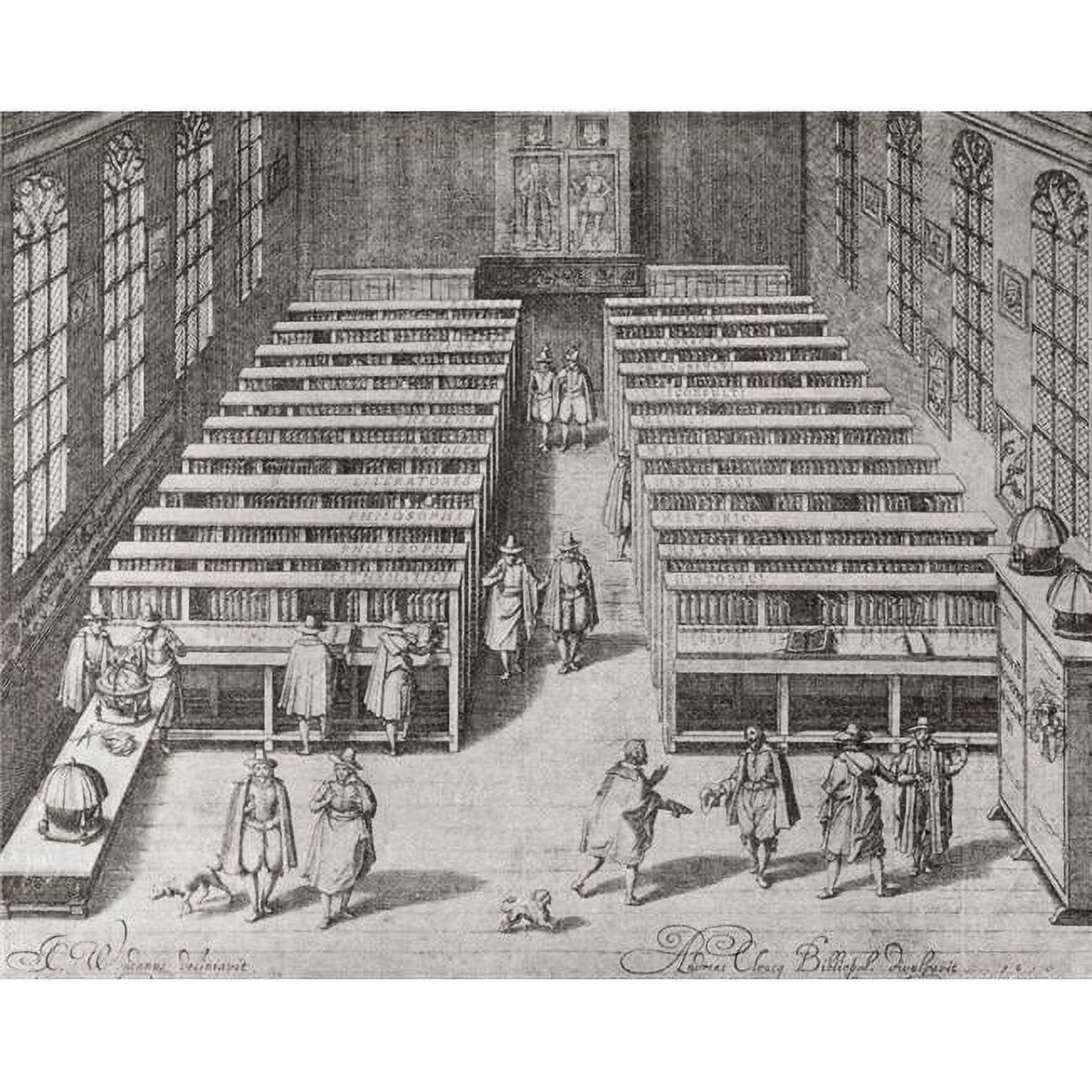 The University Library At Leiden, The Netherlands, In The Seventeenth ...