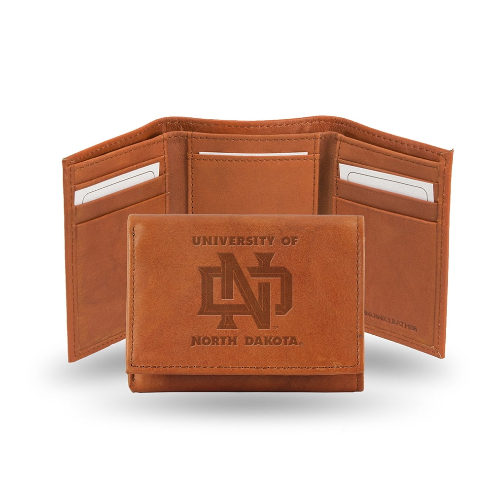 University North Dakota UND Embossed Leather Trifold Wallet - Walmart.com