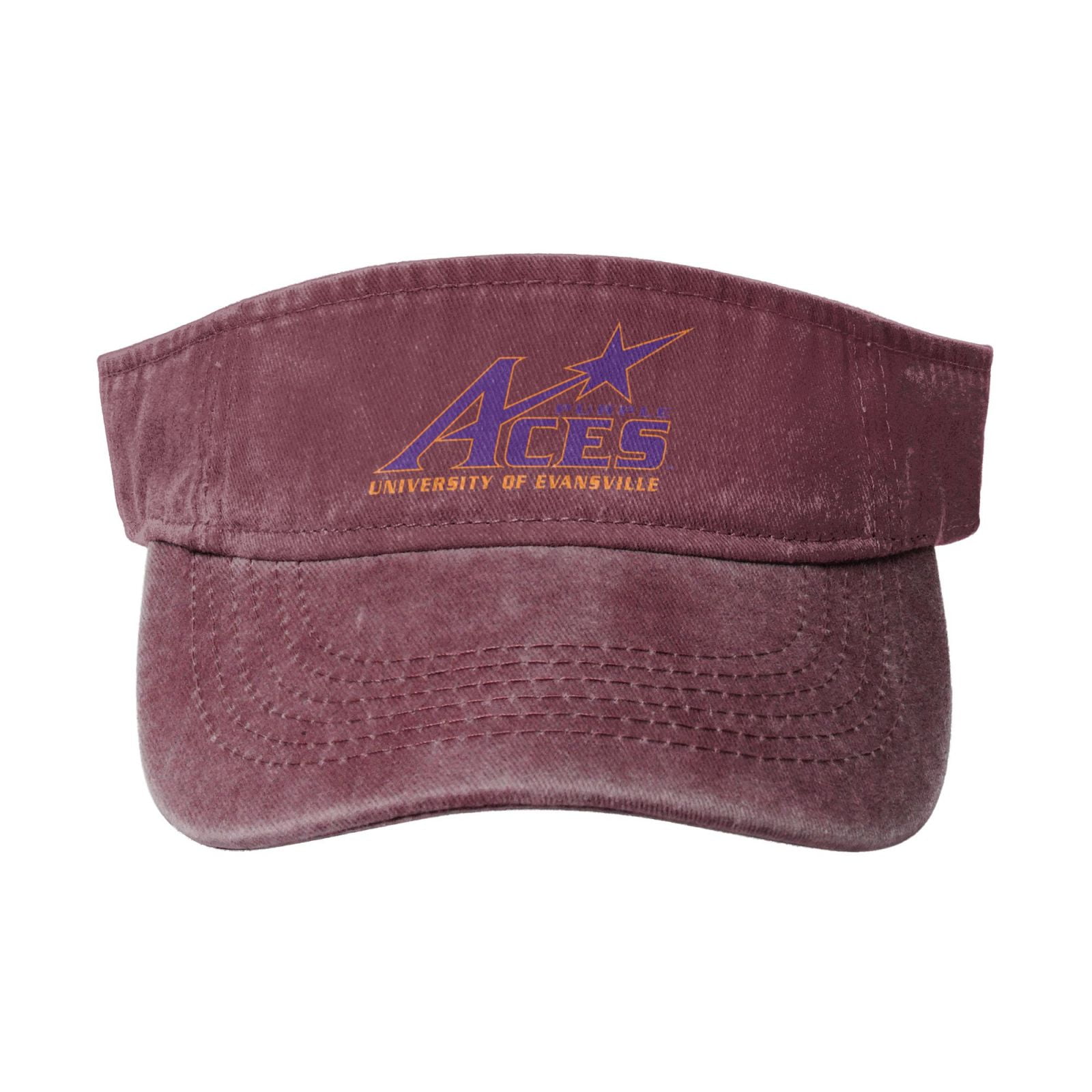 University Of Evansville Logo Washed Cowboy Empty Top Baseball Sun Cap ...