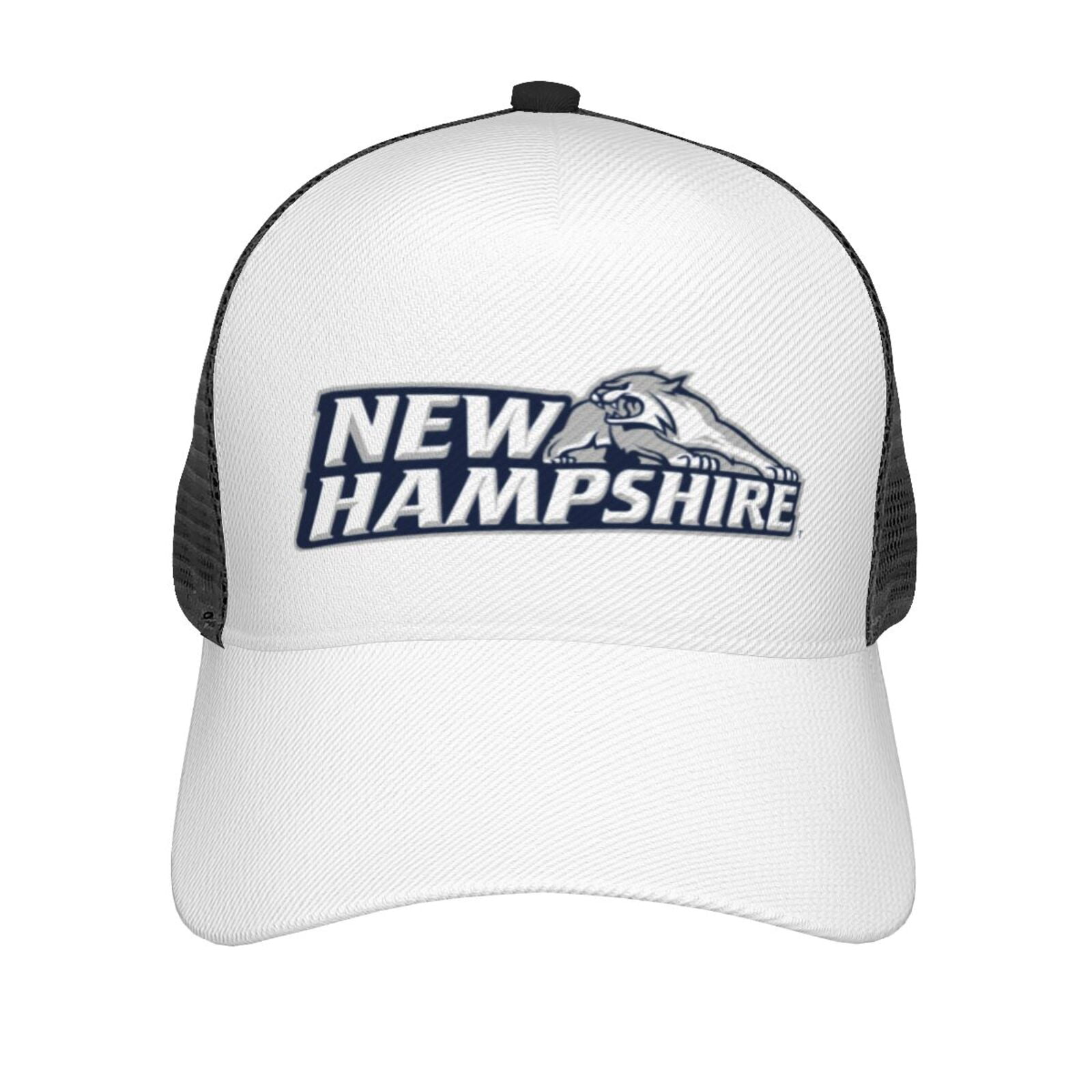 University Of New Hampshire Logo Curved Brim Mesh Baseball Cap Casual ...