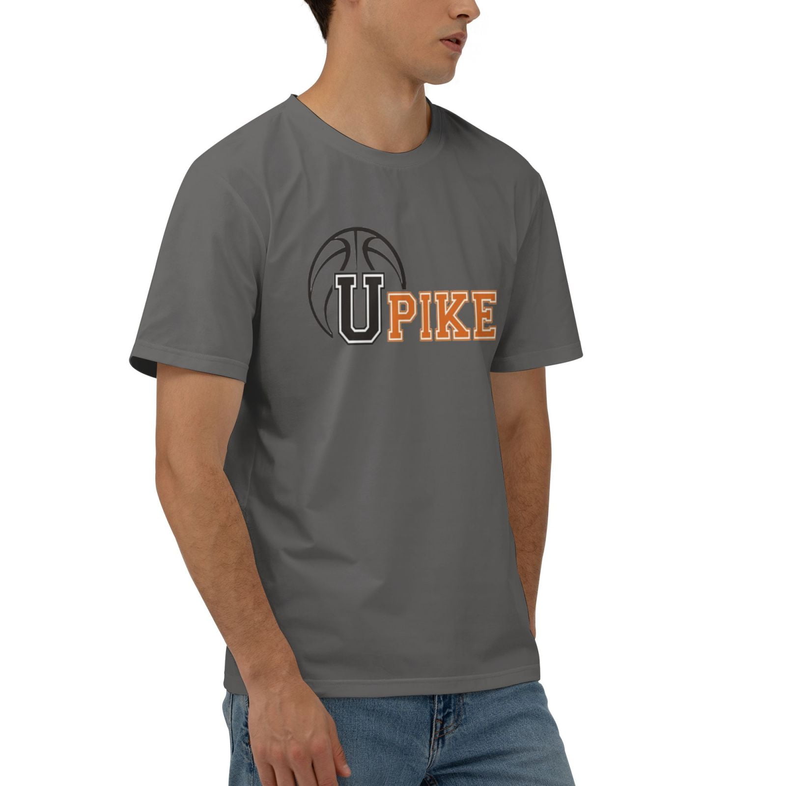 University Of Pikeville Logo Men'S 170g Combed Cotton Short Sleeve T ...