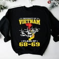 University Of Vietnam Class Of 68-69 Helicopter Vietnam Map Sweatshirt ...