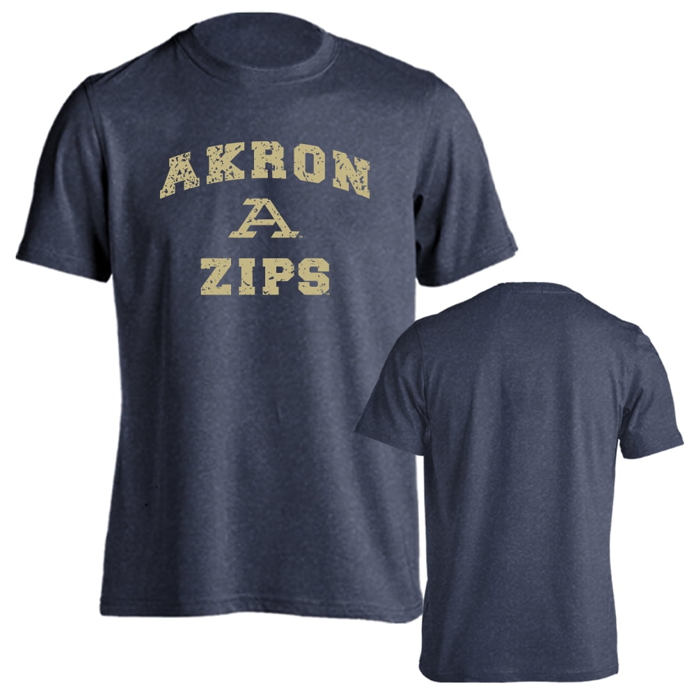 University of Akron Zips Distressed Retro Short Sleeve T-Shirt ...