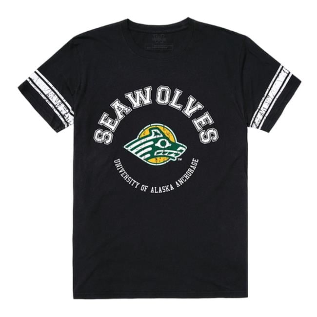 University of Alaska Anchorage Men Football T-Shirt, Black & White ...