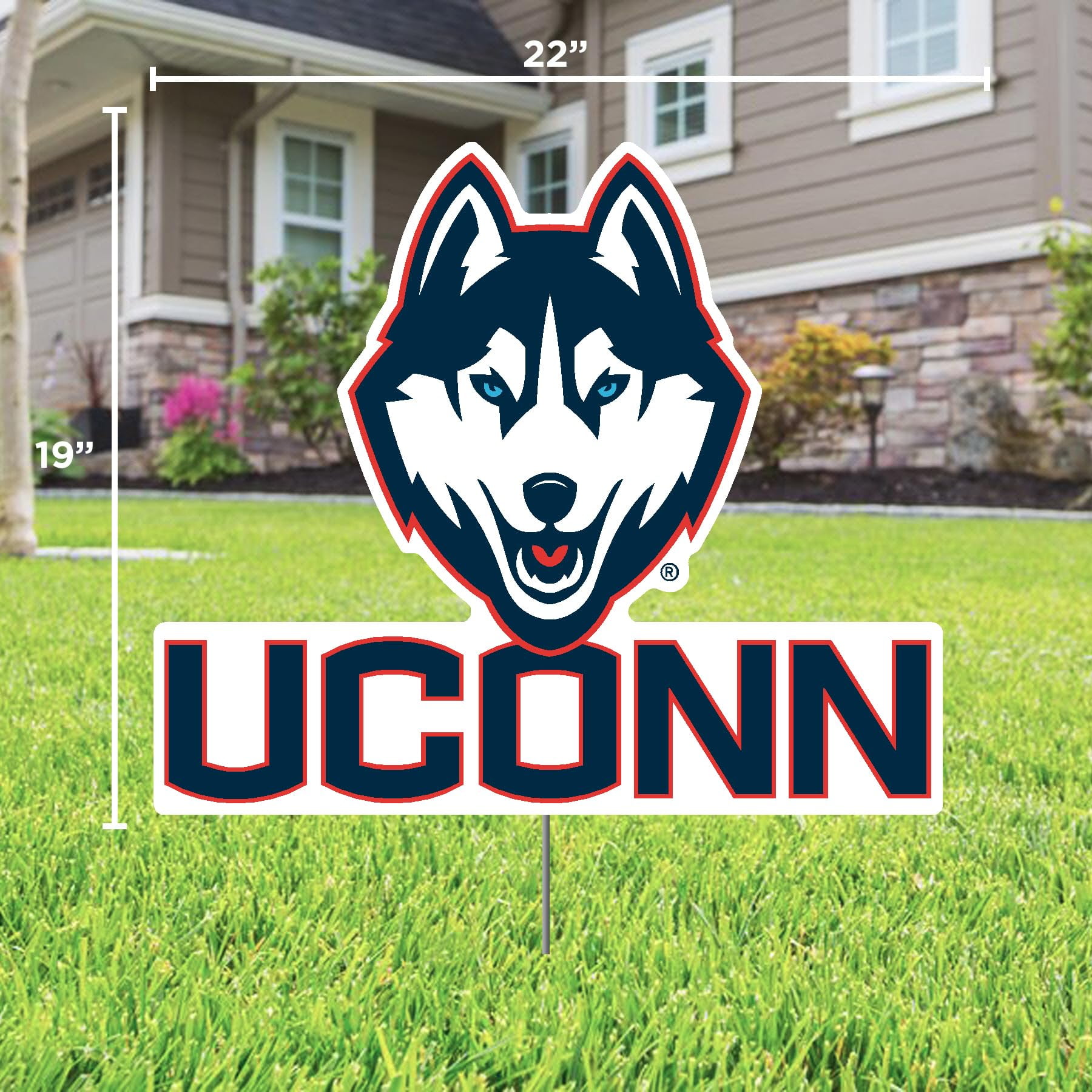 University of Connecticut Main Mark Lawn Sign - Walmart.com