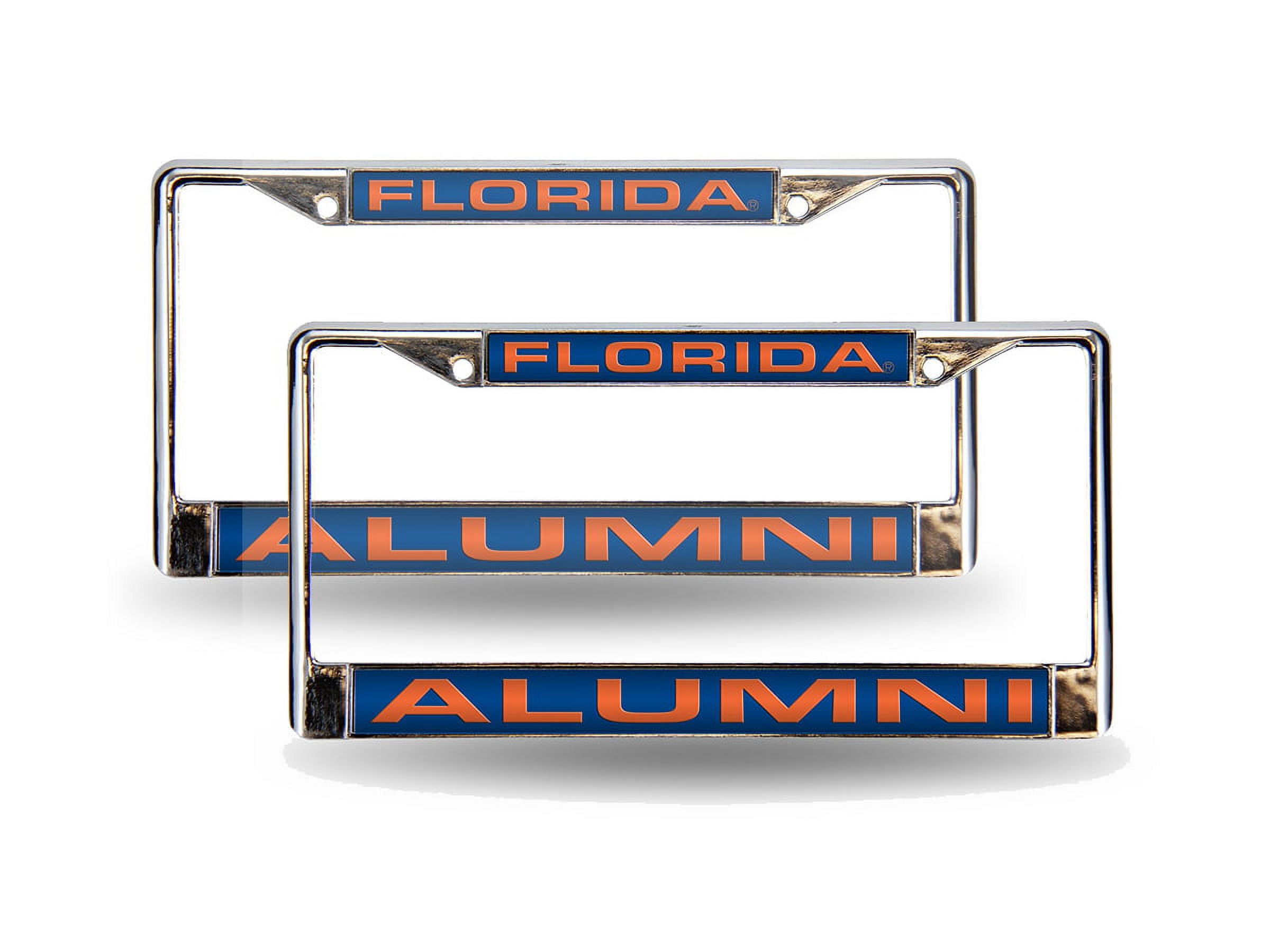 University of Florida Gator's Alumni Chrome Laser Cut (Set of 2 ...