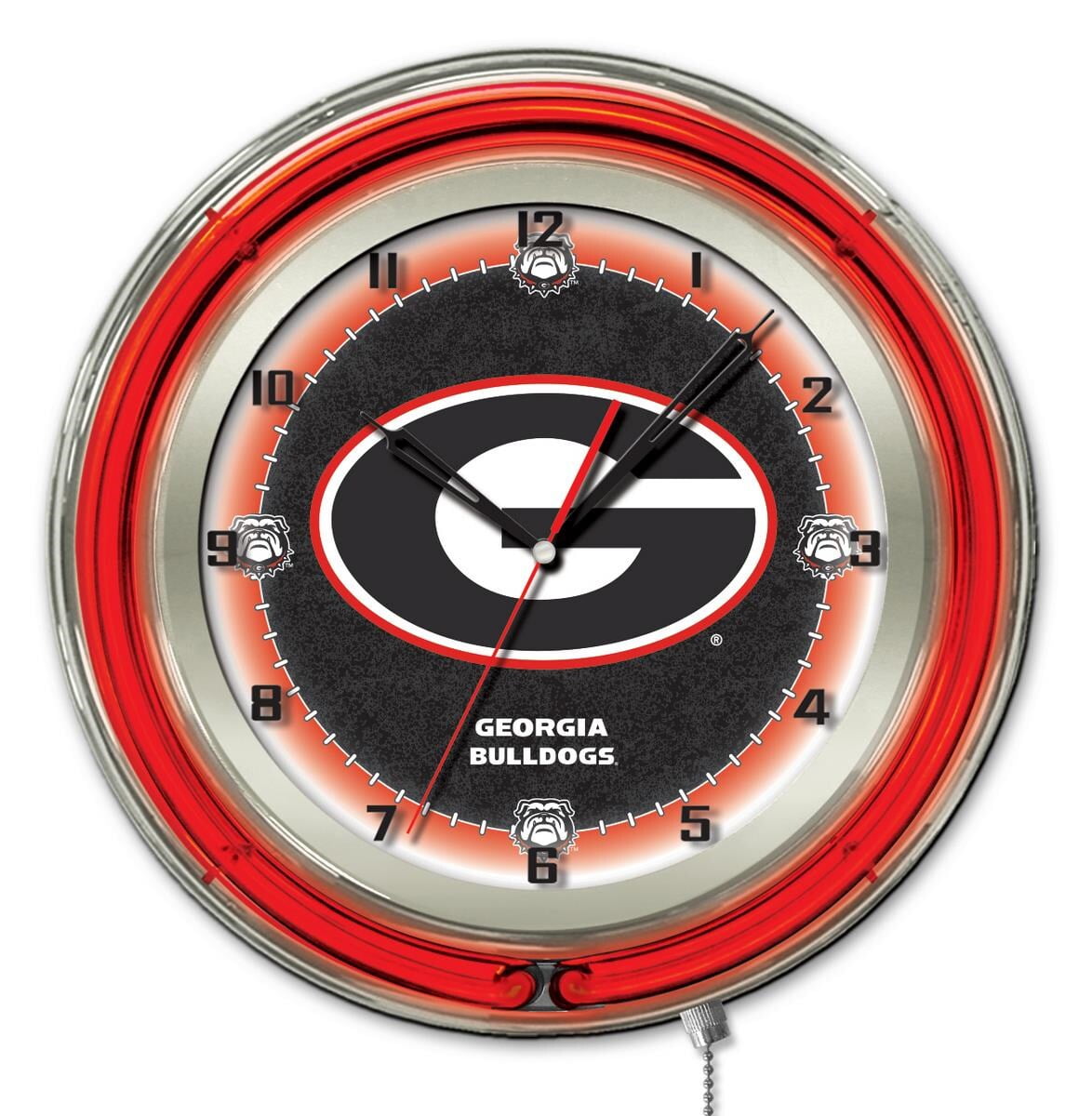 Georgia Bulldogs 19" Neon Wall Clock - Walmart.com