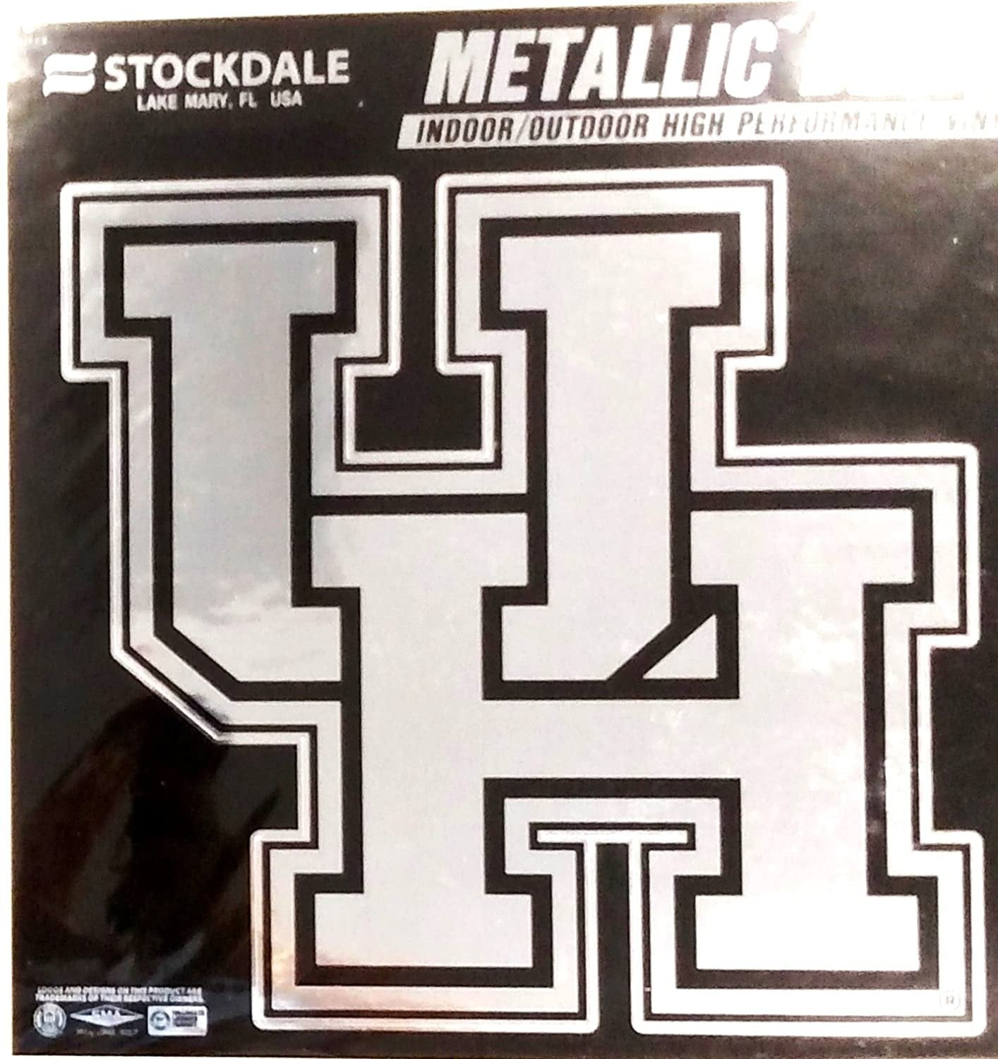 University of Houston Cougars 6 Inch Decal Sticker, Metallic Chrome ...
