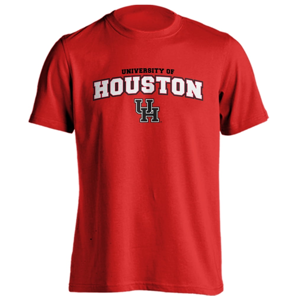 University of Houston Cougars Classic Arch with Mascot Short Sleeve T ...