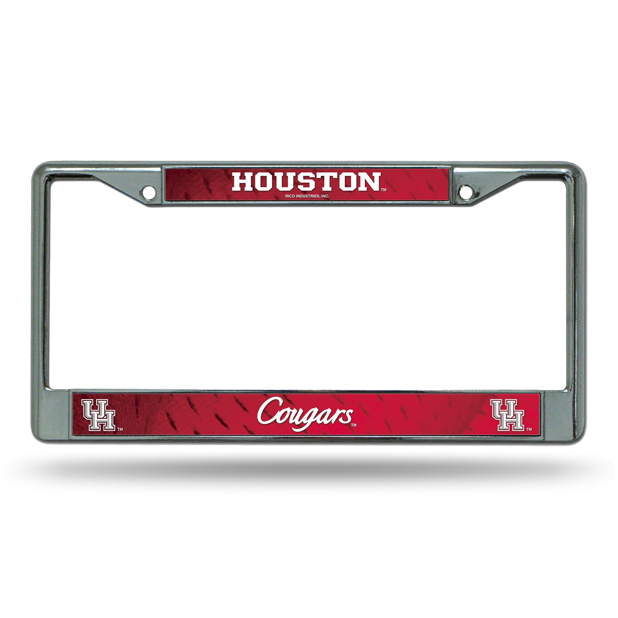 University of Houston Cougars Metal Chrome License Plate Frame Tag ...