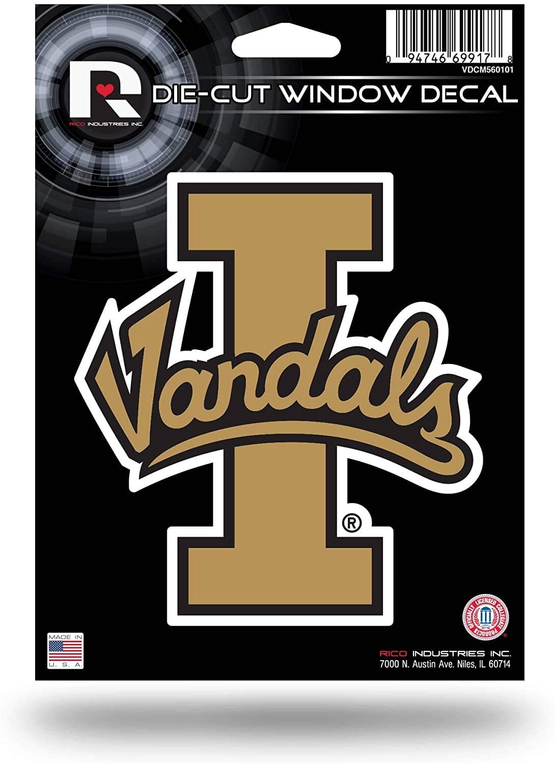 University of Idaho Vandals 5 Inch Die Cut Flat Vinyl Decal Sticker ...