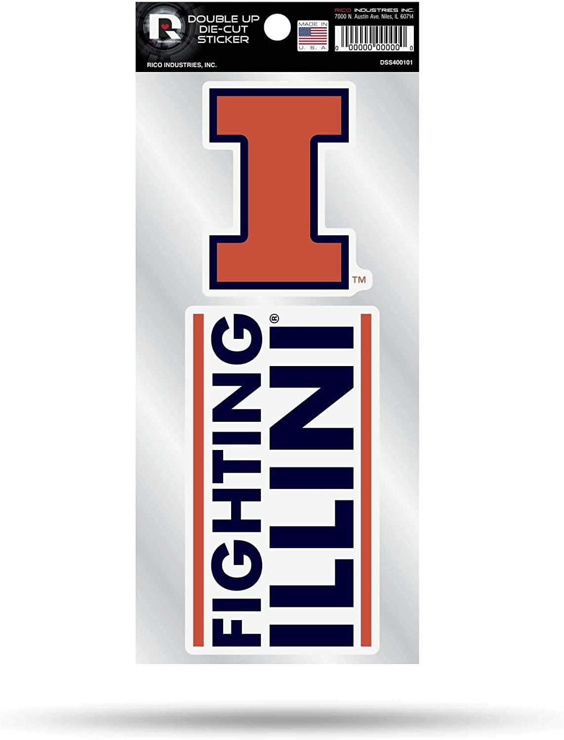 University of Illinois Fighting Illini 2-Piece Double Up Die Cut ...